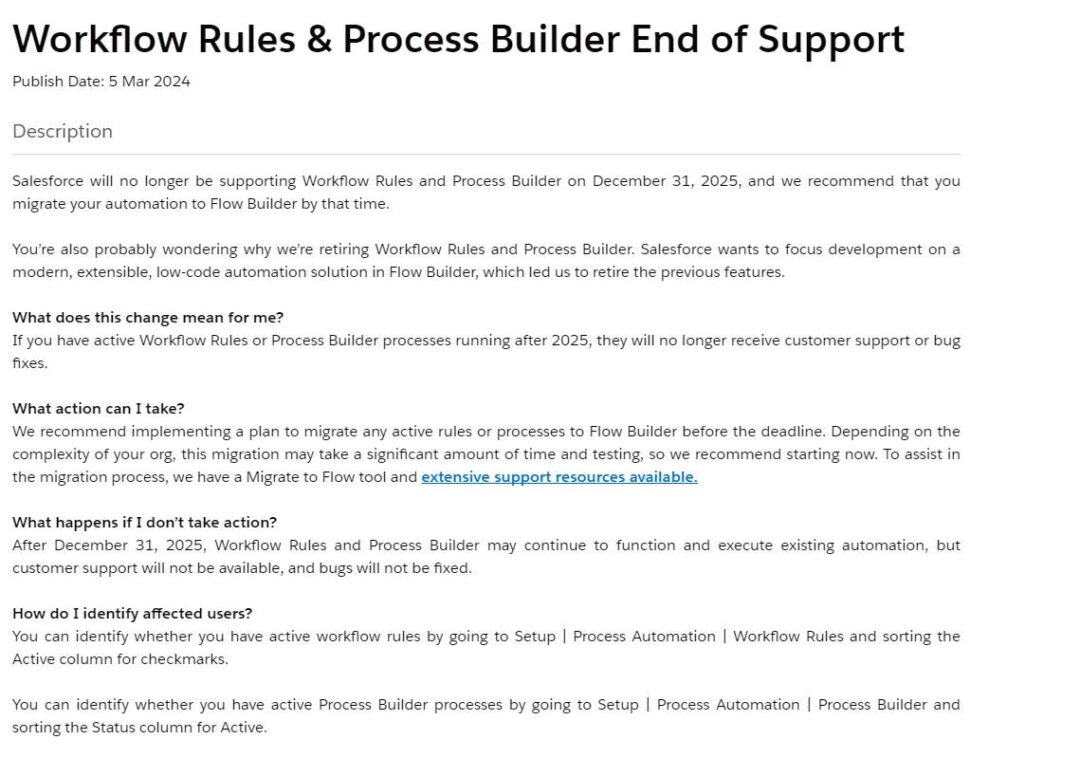Unpacking the End of Support Announcement for Workflow Rules and ...